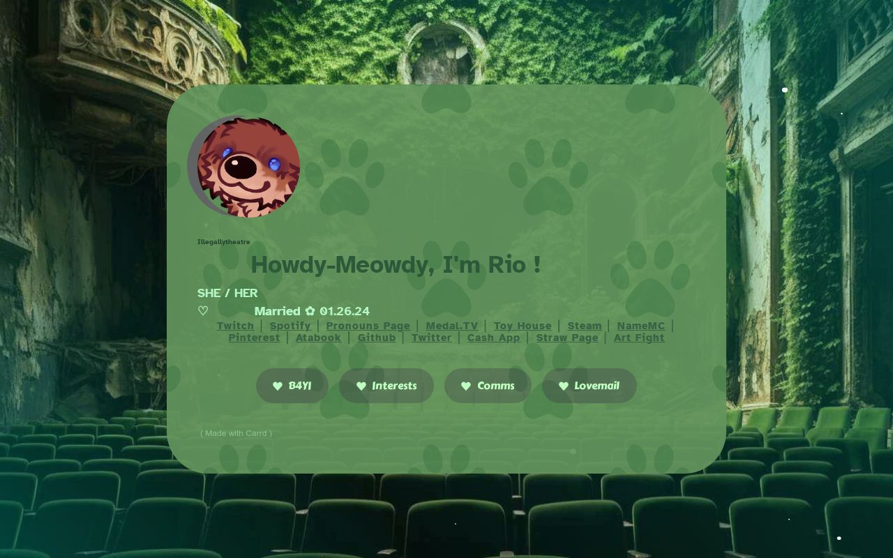 illegallytheatre's Carrd